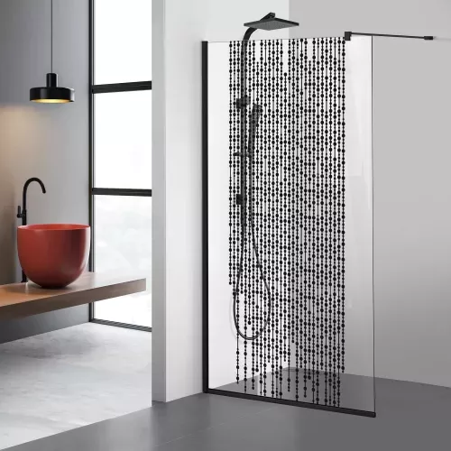 Paravan dus walk-in Aqua Roy Black model Rain negru 70x195 cm sticla 8 ...