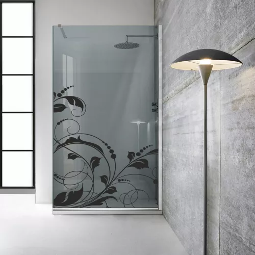 Paravan dus walk-in Aqua Roy INOX model La Vie negru 90x195 cm sticla 8 ...