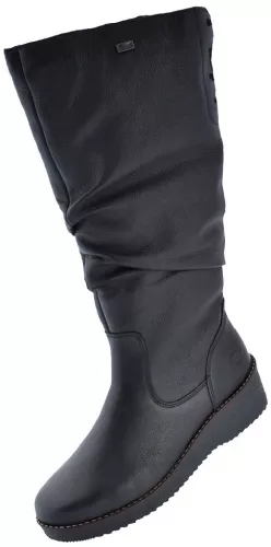 Cizme dama din piele naturala marca Rieker Y4693-00-01-22 negru Y4693 ...