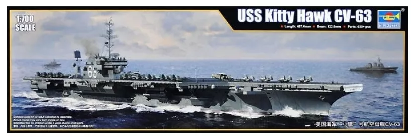 Kit de construit portavion USS CV-63 Kitty Hawk Scara 1 700 14+ 06714 ...