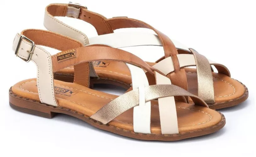 Sandale dama din piele naturala marca Pikolinos W0X-0556C3-52-21 crem ...