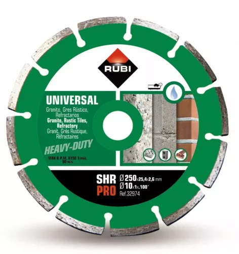 Disc diamantat pt. materiale de constructii 250mm SHR 250 Pro - RUBI ...