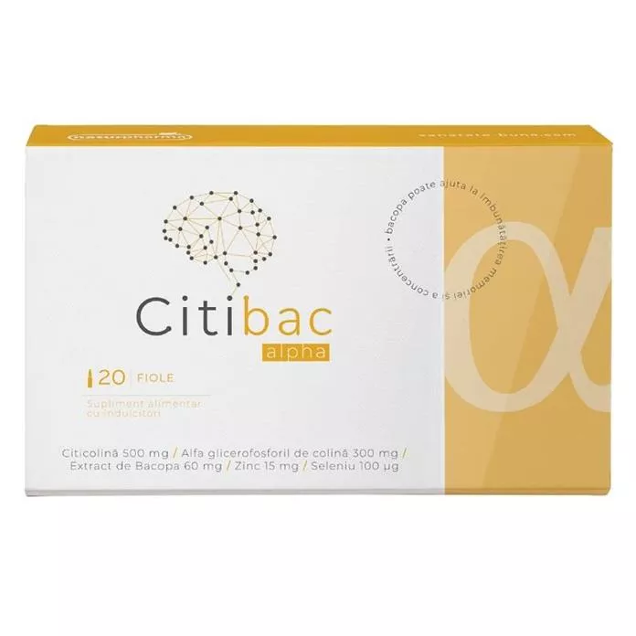 Citibac Alpha 20 fiole NaturPharma la CEL.ro
