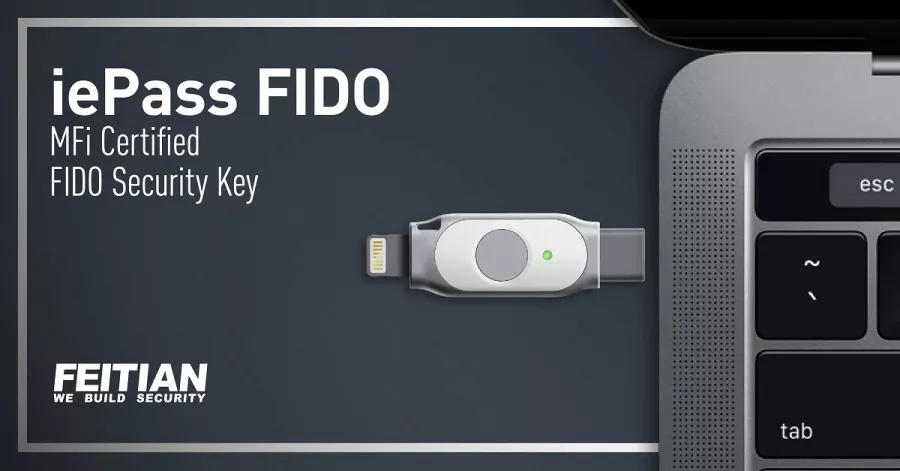 Feitian iePass FIDO Security Key K44 USB-C + Lightning - Dispozitiv ...