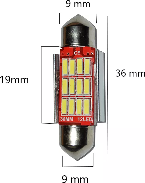 Set 2 x becuri LED SOFIT 12V 5W 12 LED AUTO1708 - cel.ro