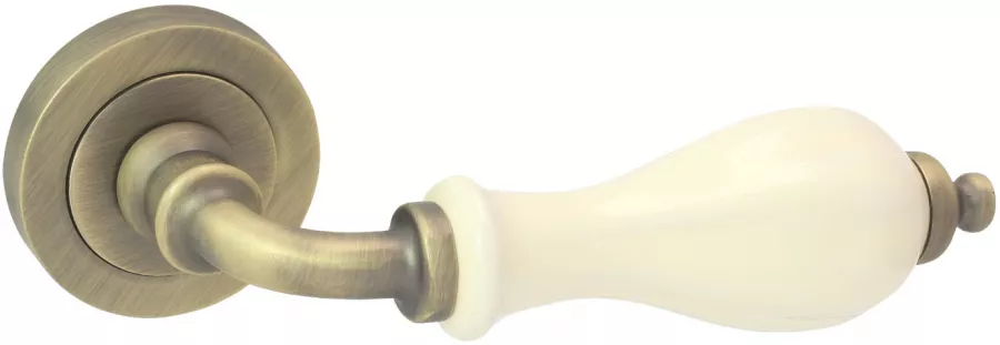 Manere usi CLASIC bronz antic cu ceramica ivory 74q_no