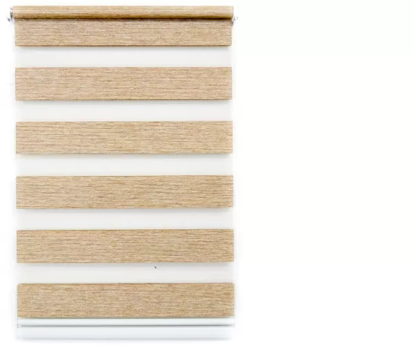 Jaluzea tip roleta zebra Day and Night Zi-Noapte 2504 Bej cu sclipici ...
