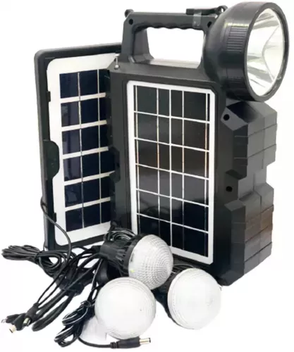 Kit solar cu doua panouri solare acumulator incarcare telefon Radio FM
