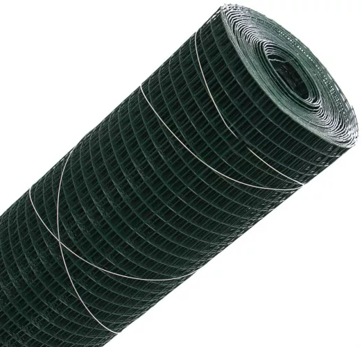 Plasa de gard zincata acoperita cu PVC usor de instalat verde 1 x 10 m ...