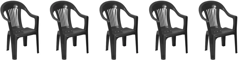 Set 5 scaune pentru gradina B and Q Sote din material plastic prevazut cu
