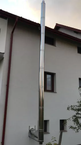 Cos de fum inox izolat interior 150 exterior 200 3.5ml 15025040 - cel.ro