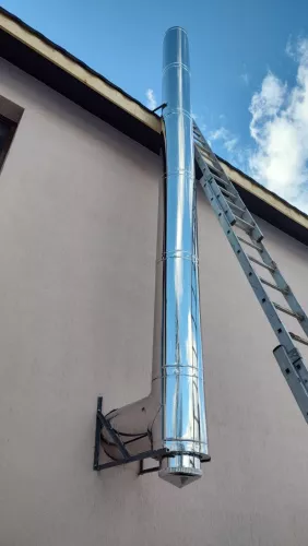 Cos de fum inox izolat interior 150 exterior 200 3.5ml 15025040 - cel.ro