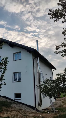 Cos de fum inox izolat interior 150 exterior 200 3.5ml 15025040 - cel.ro