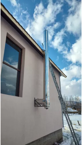 Cos de fum inox izolat interior 150 exterior 250 4.5ml 15025050 - cel.ro