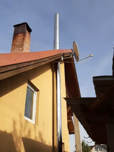 Cos de fum inox izolat interior 150 exterior 250 4.5ml 15025050 - cel.ro