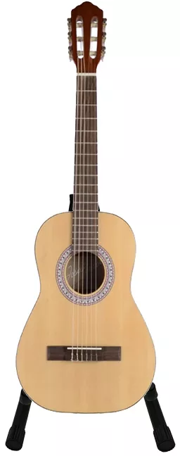 Chitara clasica IdeallStore® 95 cm lemn Clasica natur stativ inclus - cel.ro