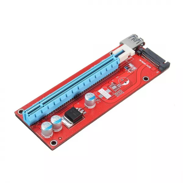 Kit grafic riser card VER007S pentru minat cu placa PCI-E 164P 1x si ...