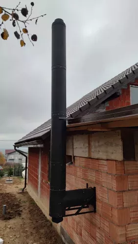 Cos de fum inox izolat interior 120 exterior colorat 220 3.5ml 12022041 ...