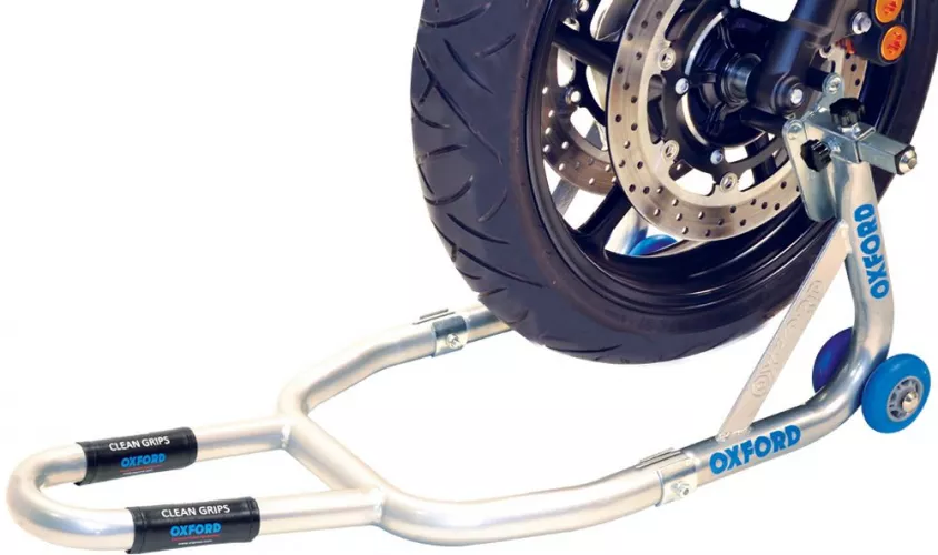 Stander fata moto Oxford Premium Paddrock Stand argintiu OX282 - cel.ro