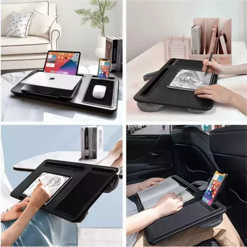 Stand Laptop cu Suport Tableta si Telefon Incorporat Portabil cu Perna ...