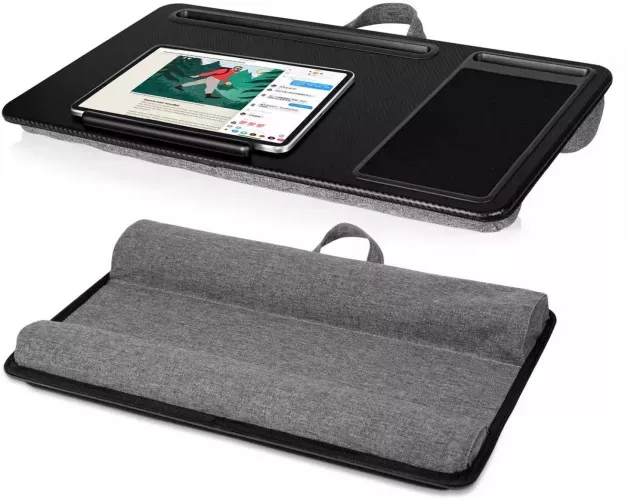 Stand Laptop cu Suport Tableta si Telefon Incorporat Portabil cu Perna ...