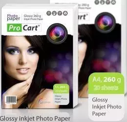 Hartie Procart FOTO Glossy 260g A4 h260a4 - cel.ro