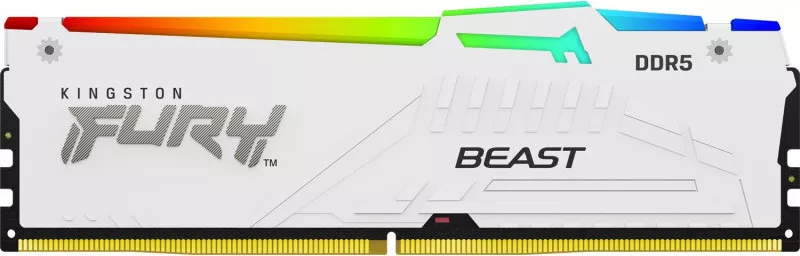 Memorie Kingston FURY Beast RGB White 16GB DDR5 5600MHz CL40 KF556C40BWA-16 - cel.ro