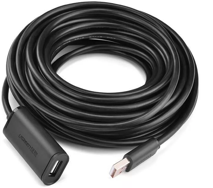 Cablu prelungitor activ conectori USB 2.0 mama-tata 15 m Negru SOHO5834 ...