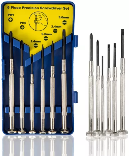 Set pentru reparatii cu 6 mini surubelnite de precizie cu diferite ...
