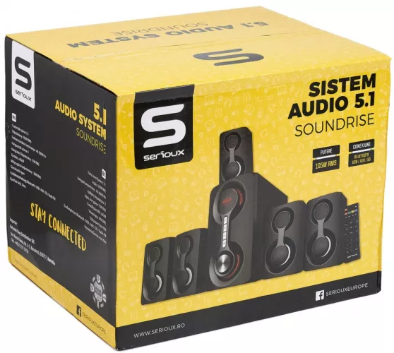 Boxe Serioux SoundRise 51105W 5.1 105W USB AUX Bluetooth