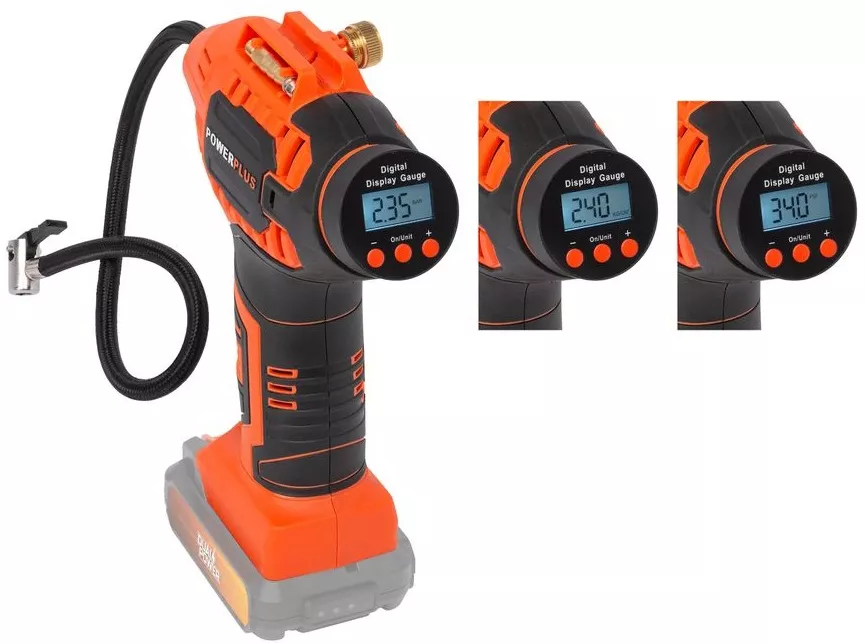 Compresor aer pe acumulator Powerplus POWDP7020 foarte usor 20v 8 bari ...