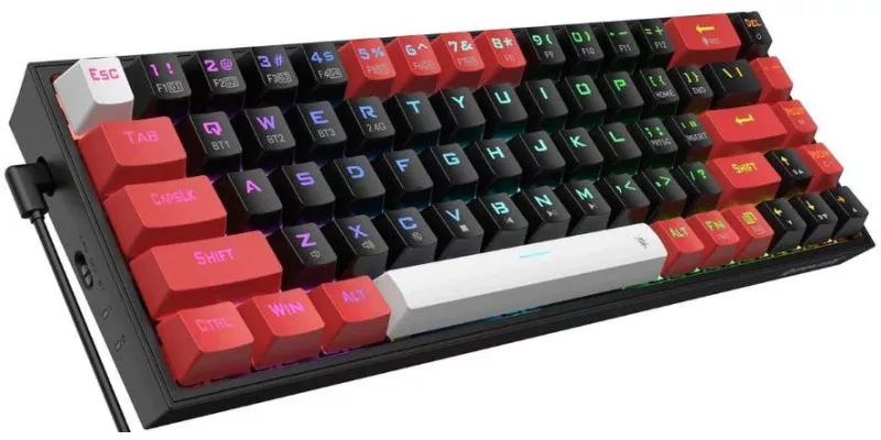 Tastatura Gaming Redragon Castor Pro RGB Wireless 2.4 GHz Bluetooth ...