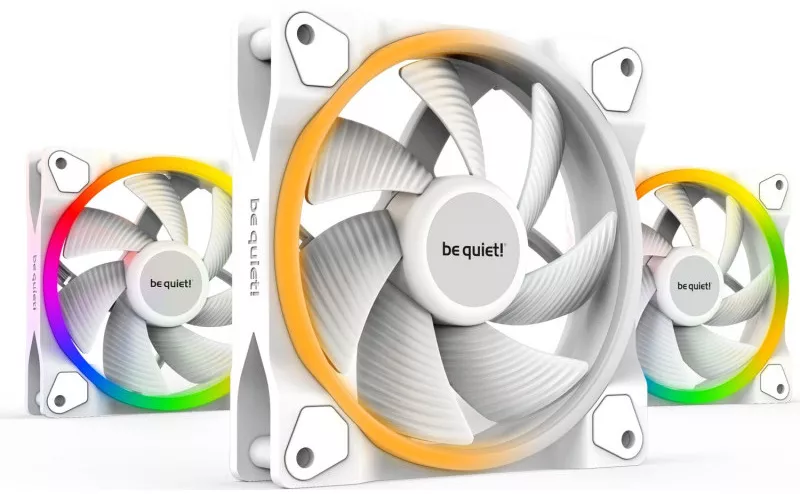 Ventilator / radiator be quiet! LIGHT WINGS White RGB 120mm PWM Three ...