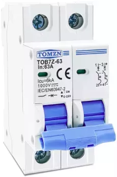 Mini intrerupator solar 2P DC 1000V 16A DC MCB pentru sistem ...