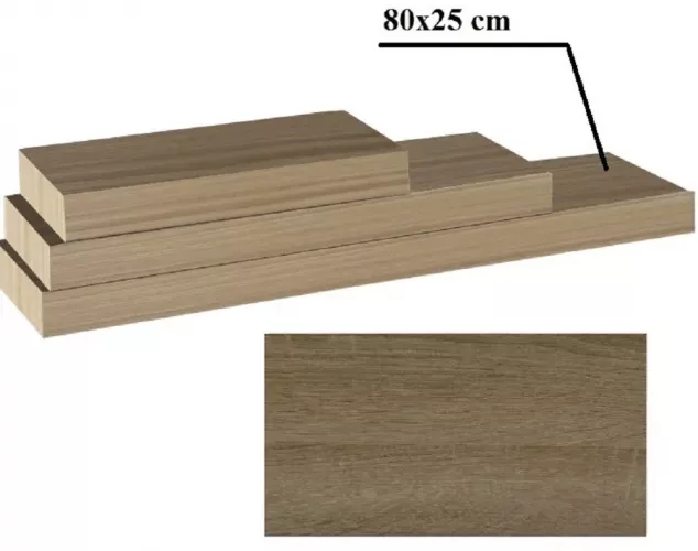 Polita 80x25 din MDF stejar trufa GANA FY 11044-4 tk-0000194020 - cel.ro