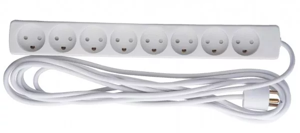 Priza daneza cu 8 cai 5m cu pamant fara intrerupator ON/OFF W125895473 ...