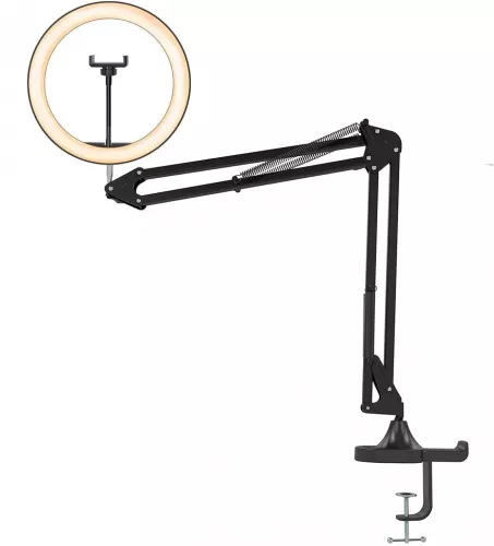 Lampa circulara Ring Light montabil pe suport cu brat pantografic diametru - cel.ro