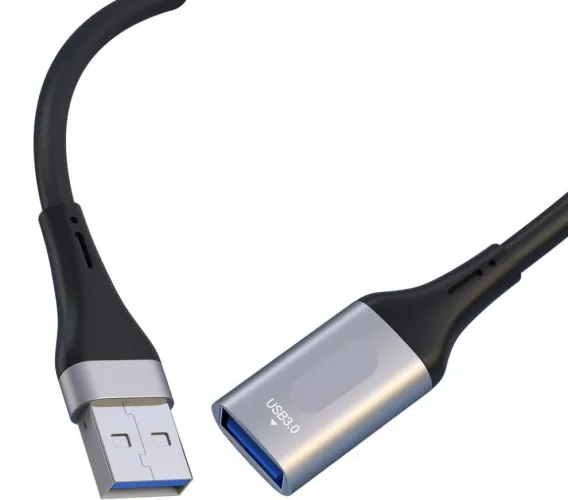 Cablu prelungitor USB 3.0 3 metri negru cu conector USB 3.0 mama la USB ...