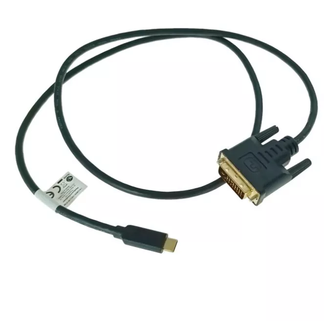 Cablu video USB-C la DVI-D 24+1 pini Lanberg HDR negru 1m 4K-60Hz tata ...