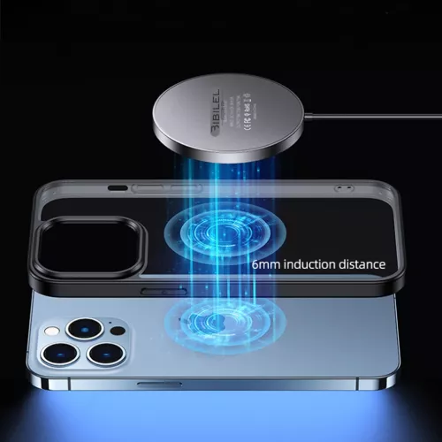 Incarcator wireless Magsafe cu Incarcare de 15W Negru Compatibil QI si ...