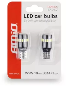 Set bec led T10 canbus W5W 12/24V nk000001 - cel.ro