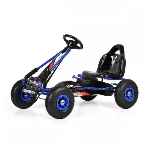Kart cu pedale si roti gonflabile Top Racer Bleu GA815 aky530398 - cel.ro
