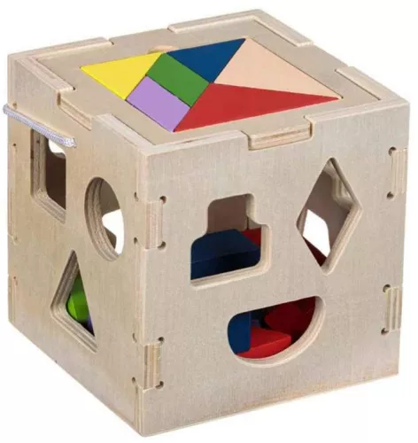 Cub cu forme geometrice din lemn RBN-1000 - cel.ro