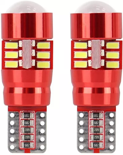 Becuri LED CANBUS 27SMD 3014 T10e W5W Alb 12V/24V 85395100 - cel.ro