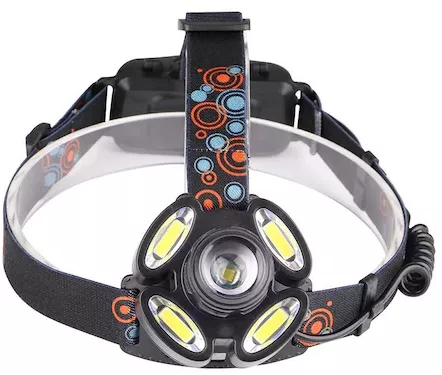 Lanterna frontala de cap 5 LED cu banda elastica reglabila MRKT8113 ...