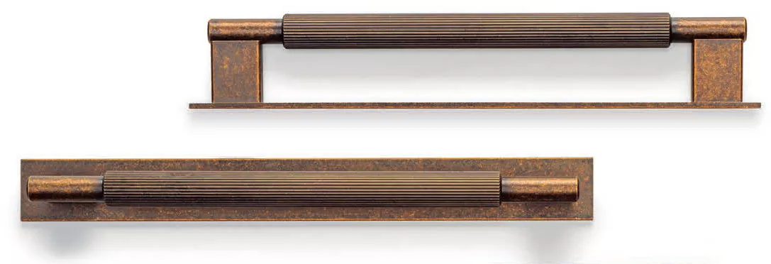 Maner pentru mobila Arpa Plate finisaj alama rustica L 230 mm max ...