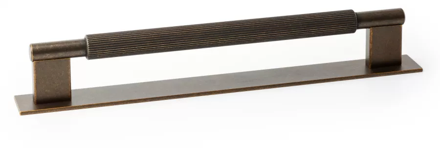 Maner pentru mobila Arpa Plate finisaj alama rustica L 230 mm max ...