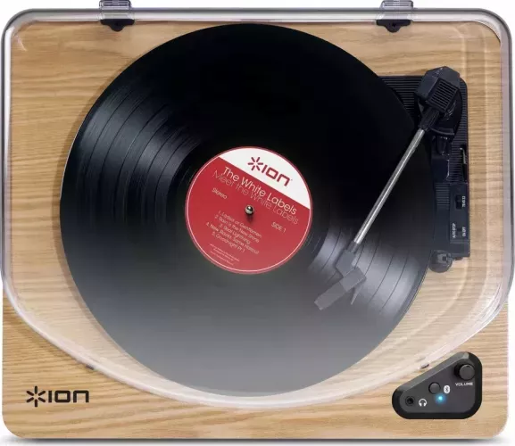 Pick-Up ION Audio Air LP Wood Auto Stop Bluetooth USB Iesire Casti ...