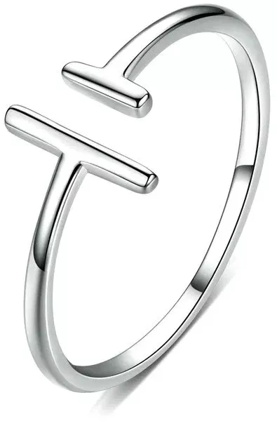 Inel reglabil din argint 925 Simple Minimalist SCR555 - cel.ro