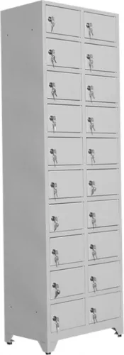 Dulap vestiar metalic 2 coloane 20 usi mici 600x360x1850 mnx-1254 - cel.ro